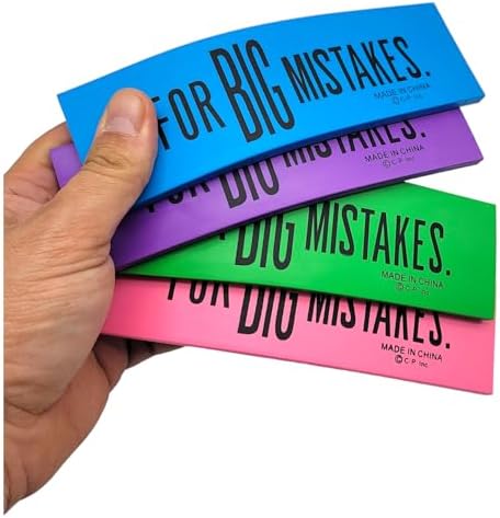 Amazon.com : Zugar Land Huge 6.75" [for Big Mistakes.] Colorful Rubber ...