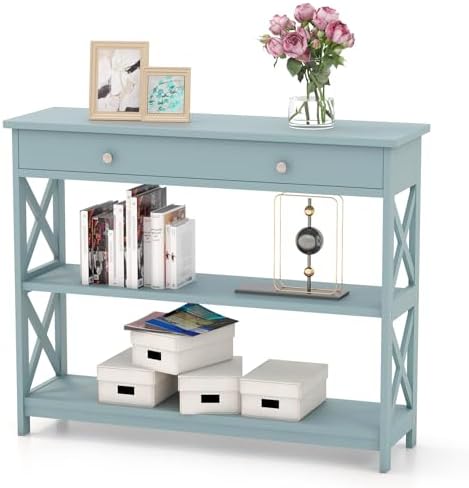 Amazon.com: P PURLOVE Narrow Console Table, Farmhouse Entryway Table ...
