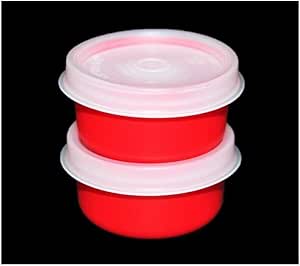 Amazon.com: Tupperware Set of 2 Smidgets 1 Ounce Mini Containers Red ...