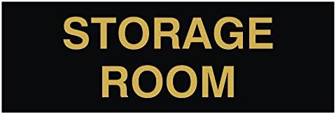 Amazon.com: STORAGE ROOM Sign - Black / Gold (Large) : Home & Kitchen