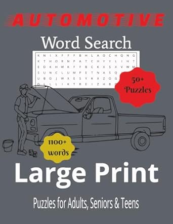 Automotive Car Parts Word Search Puzzle Book: Word Searches with Large ...