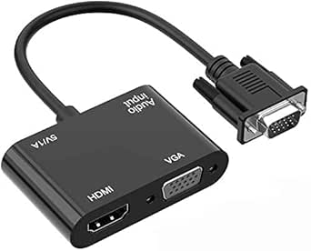 ULTRABYTES VGA to VGA & HDMI Splitter/Adapter with 3.5 mm Audio Cable ...