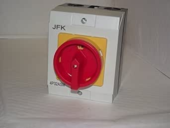JFK 3 Phase 4 Pole Rotary Lockable Isolator, IP65 Plastic Weatherproof ...