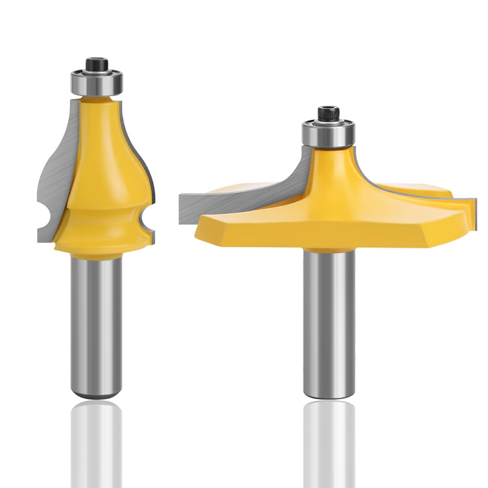 Firearth 2Pcs Handrail Router Bit Set 1/2 Inch Shank Carbide Tipped ...