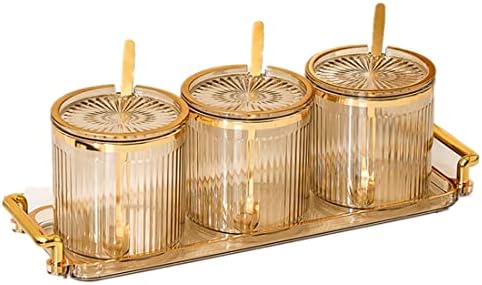 Amazon.com | Acrylic Condiment Spice Jars,Condiment Spice Box With Lids ...