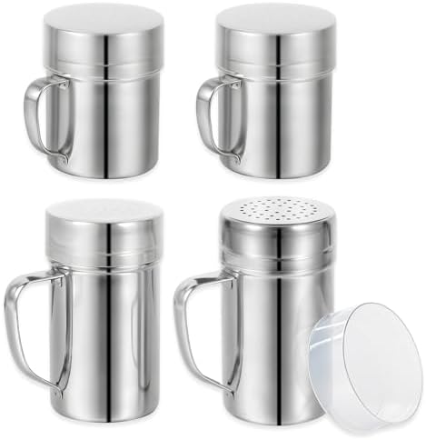 Amazon.com: Stainless Steel Salt and Pepper Shakers Set, Seasoning ...