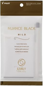 Amazon.co.jp: パイロット ILMILY イルミリー 限定 0.5mm ボールペン+メモ(罫線7mm+TO DO LIST)セット ILNB-SET-NBBN ニュアンスブラック ...