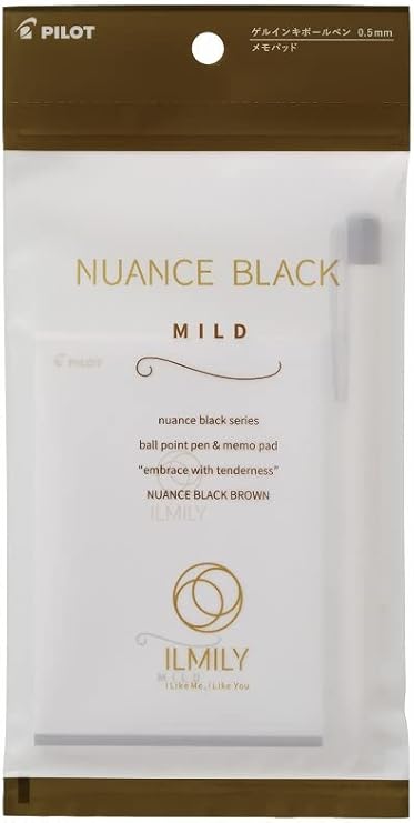 Amazon.co.jp: パイロット ILMILY イルミリー 限定 0.5mm ボールペン+メモ(罫線7mm+TO DO LIST)セット ILNB-SET-NBBN ニュアンスブラック ...
