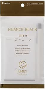Amazon.co.jp: パイロット ILMILY イルミリー 限定 0.5mm ボールペン+メモ(罫線7mm+TO DO LIST)セット ILNB-SET-NBBN ニュアンスブラック ...