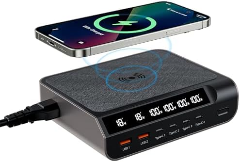 Amazon.com: Compact 240W USB C Charger - GaN 6 Ports Charger with ...