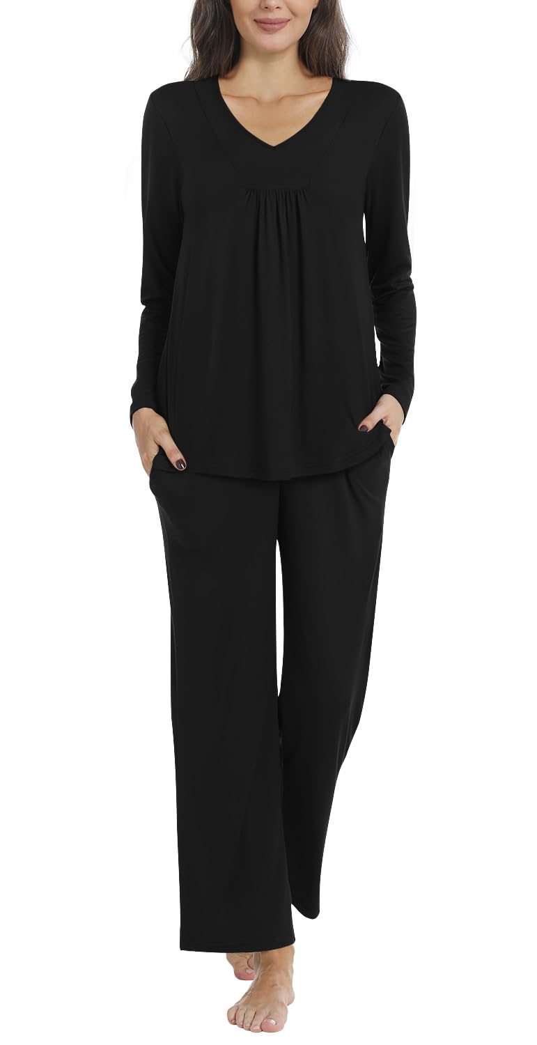 Aodemo Women's Fall Pajama Sets, 2 Piece Lounge Sleep Set Ladies Pjs ...