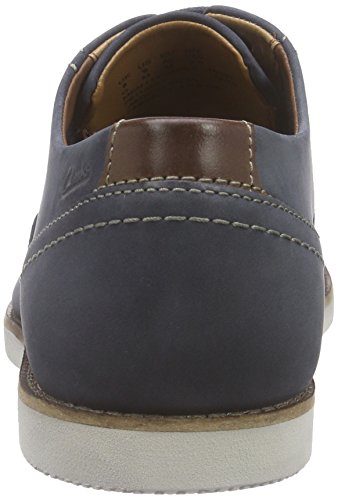 Buy Clarks Men?s Franson Plain Lace-up Derby Shoes Blue (Blue Nubuck) 8 ...