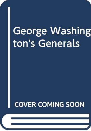 George Washington's Generals.: Billias, George Athan: 9780313222801 ...