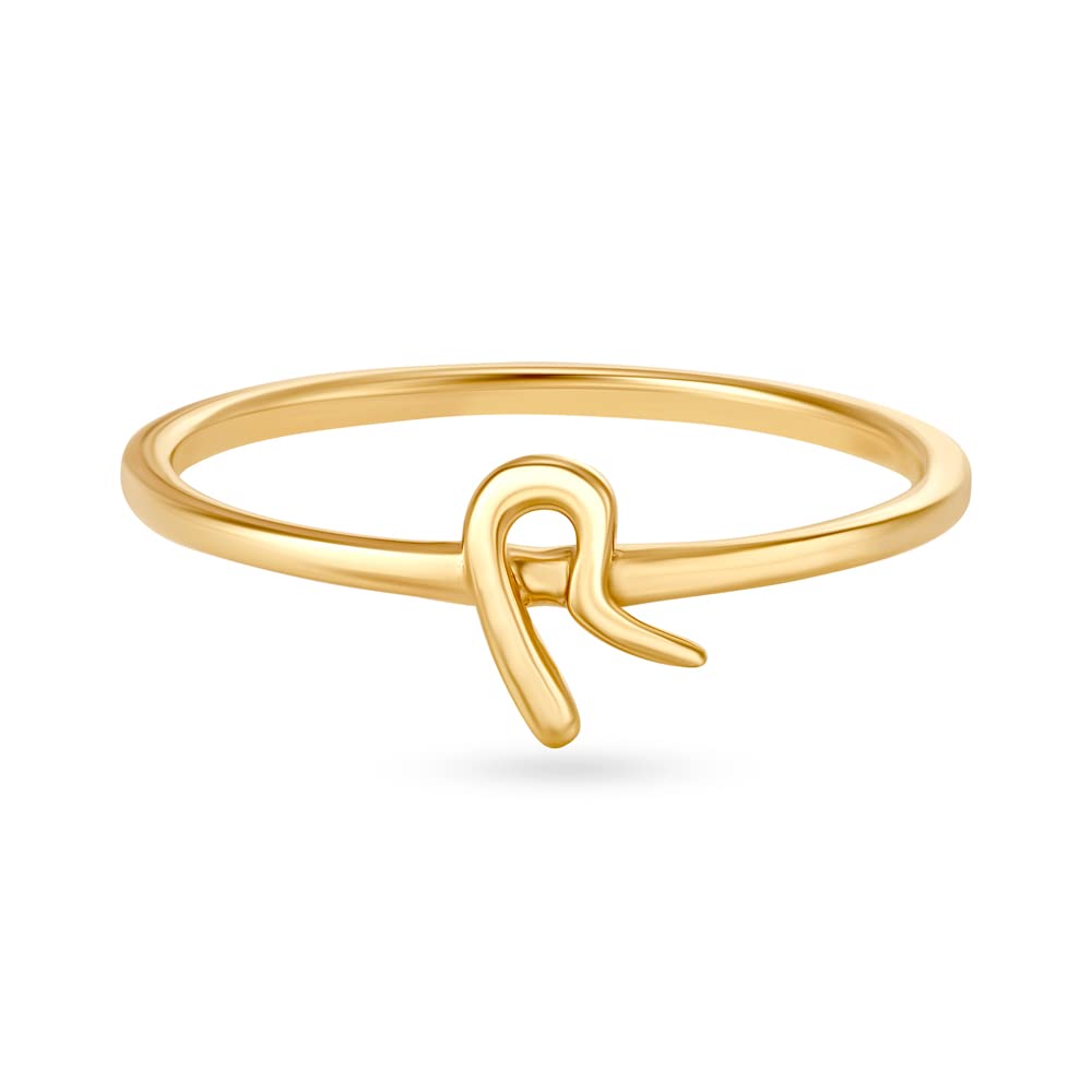 Buy Mia by TanishqWomen's Letter R 14kt Gold Alpha Ring Online at ...