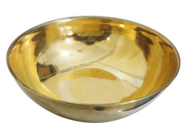 Pure Brass Pyala Bowl Pooja Bowl Katori Serving Bowl Set - (- 550 ML ...