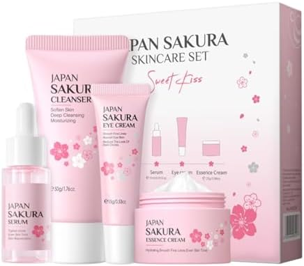 Amazon.com : Vawolecy Sakura Skincare Set for Ladies, Travel Size Skin ...