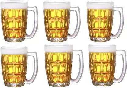 Buy REDLOF Beer Mugs | Plastic Beer Glasses | Heavy Base Crystal Clear ...