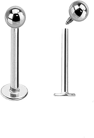 Amazon.com: Satix Titanium 12mm Labret Monroe 1/2" 14GA 4mm Ball ...