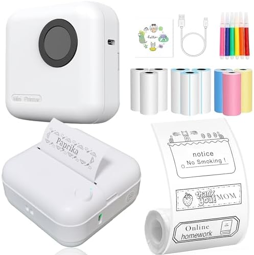 Amazon.com : Label Maker Machine with Tape, Mini Printer Sticker Maker ...
