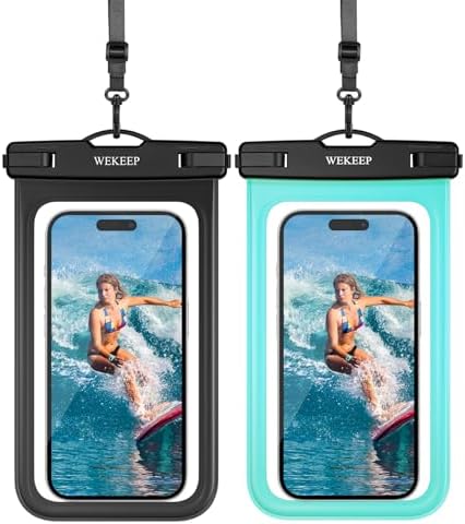 AiRunTech Waterproof Case, 2Pack IPX8 Waterproof Phone Pouch, Dustproof ...