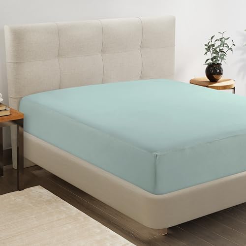 Amazon.com: Queen Size Fitted Sheet Only - 4-Way Stretch Jersey Knit, T ...