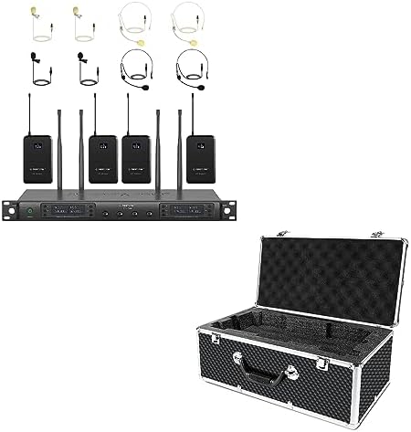 Amazon.com: Phenyx Pro Wireless Microphone System, Quad Channel Wireless Mic Set w/ 4 Bodypacks ...