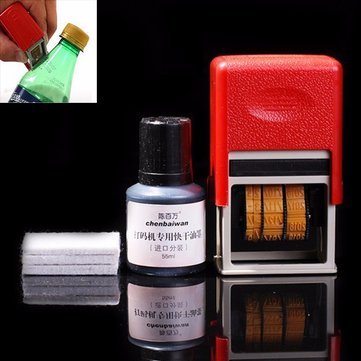Mini Handheld Rolling Coding Machine Egg Manual Ink Date Printer Bottle ...