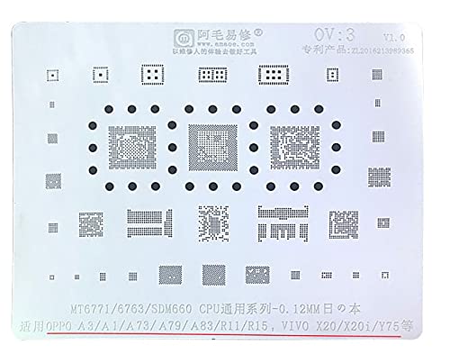SCHOFIC BGA IC Steel Stencil Reballing for Oppo A3/A1/A73/A79/A83/R11 ...