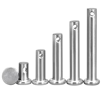 GB882 304 Stainless Steel with Hole Pin Shaft Cotter Pin Flat Head Cylindrical Pin Plug Pin ...