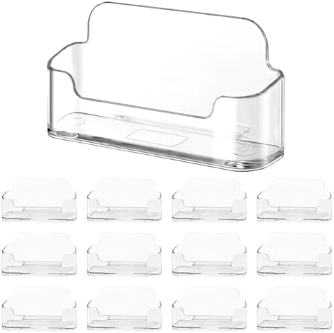 Hedume 12 Pack Business Card Holder for Desk, Office Acrylic Business ...