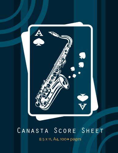 Canasta Score Sheet: Saxophone design on cover. Canasta Game Record ...