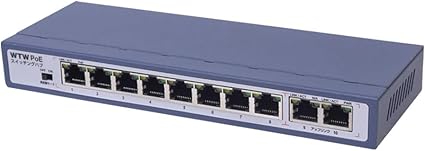 Amazon | WTW 塚本無線 屋内用監視カメラ 安心の国内サポート IPネットワークカメラ用 PoE給電スイッチングハブ WTW-POE-08-28 | WTW | 防犯・監視カメラアクセサリ