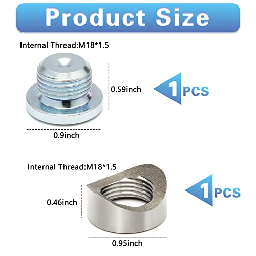 Snapklik.com : Ledaut M18X15 Bung And Plug Notched Style Bung And Plug Stepped Notched Style ...