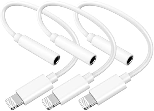 Amazon.com: Lightning to 3.5 mm Headphone Jack Adapter, [Apple MFi ...