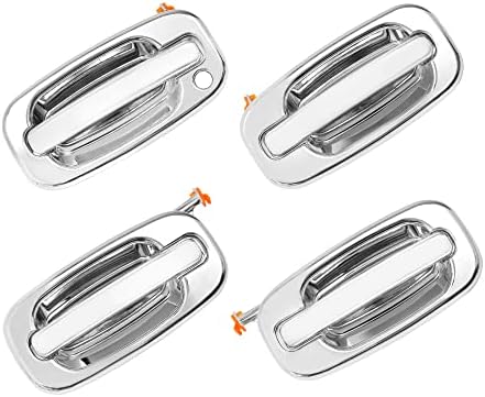 Exterior Door Handles Set, All Chrome, Front & Rear & Left & Right Side ...