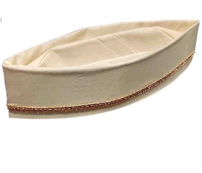 Buy NSE Maharashtrian Wedding Topi/Sakharpuda Cream Topi/Wedding Cap ...