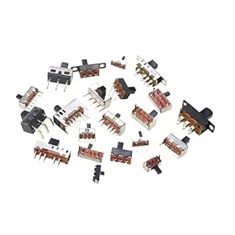 10 pcs Slide Switch Micro-Power Toggle Switch Single and Double-Row ...