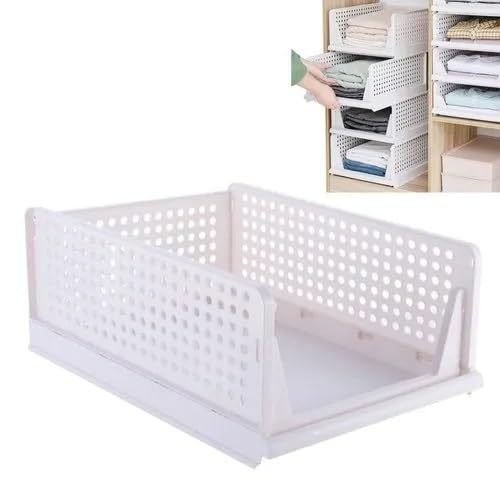 SAIFSMART Wardrobe Organizer for Clothes, Sleek Foldable Stackable ...