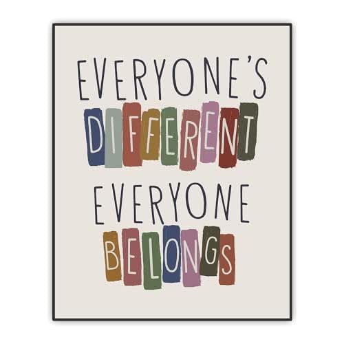 Amazon.com: Everyone's Different Everyone Belongs, Diversity Print ...