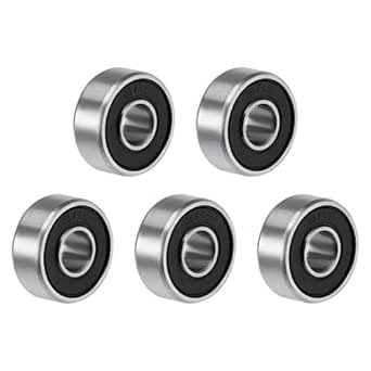 uxcell R3-2RS Deep Groove Ball Bearing 3/16"x1/2"x10/51" Double Sealed ...