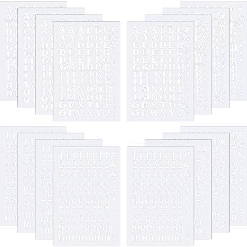 Amazon.com: Zonon 1408 Pcs White Iron on Letters and Numbers 0.75 Inch ...