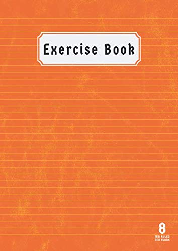 8mm Ruled and Blank Exercise Book: Draw And Write Exercise Book With ...