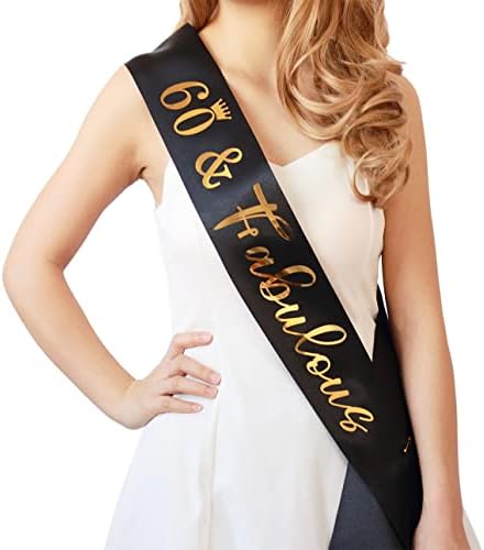 Amazon.com: Joyiou “I AM 59+1” Sash, 60th Birthday Sash with Silver ...