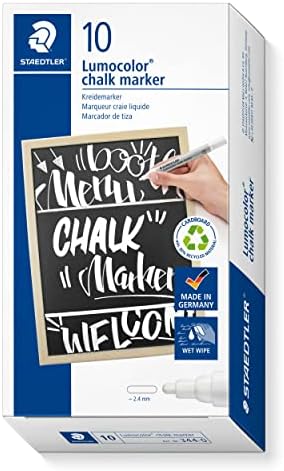 Staedtler Lumocolor Chalk Marker white with bullet tip - 344-0 - 1 pc ...