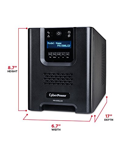 CyberPower PR1500LCD Smart App Sinewave UPS System, 1500VA/1500W, 8 ...