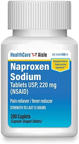 Amazon.com: HealthCareAisle Naproxen Sodium, 220 mg - 200 caplets ...