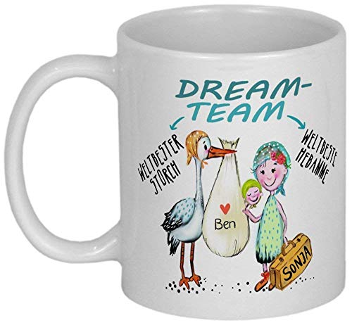 My Sweetheart® Hebamme Geschenk | süße PERSONALISIERBARE Tasse | Dankeschön Geschenk für ...