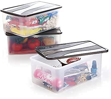 Buy Limbjal® Clear Unbreakable Plastic Fridge Multi Storage Container ...