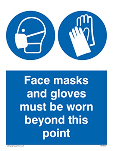 Face masks and gloves must be worn sign – BigaMart