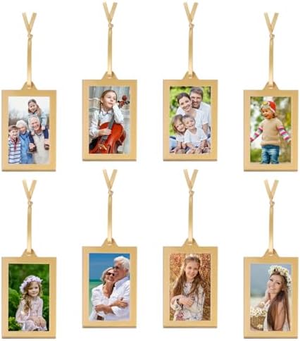 Amazon.com - Bolidery 8 Pack Christmas Clear Hanging Photo Frame, 2x3 ...